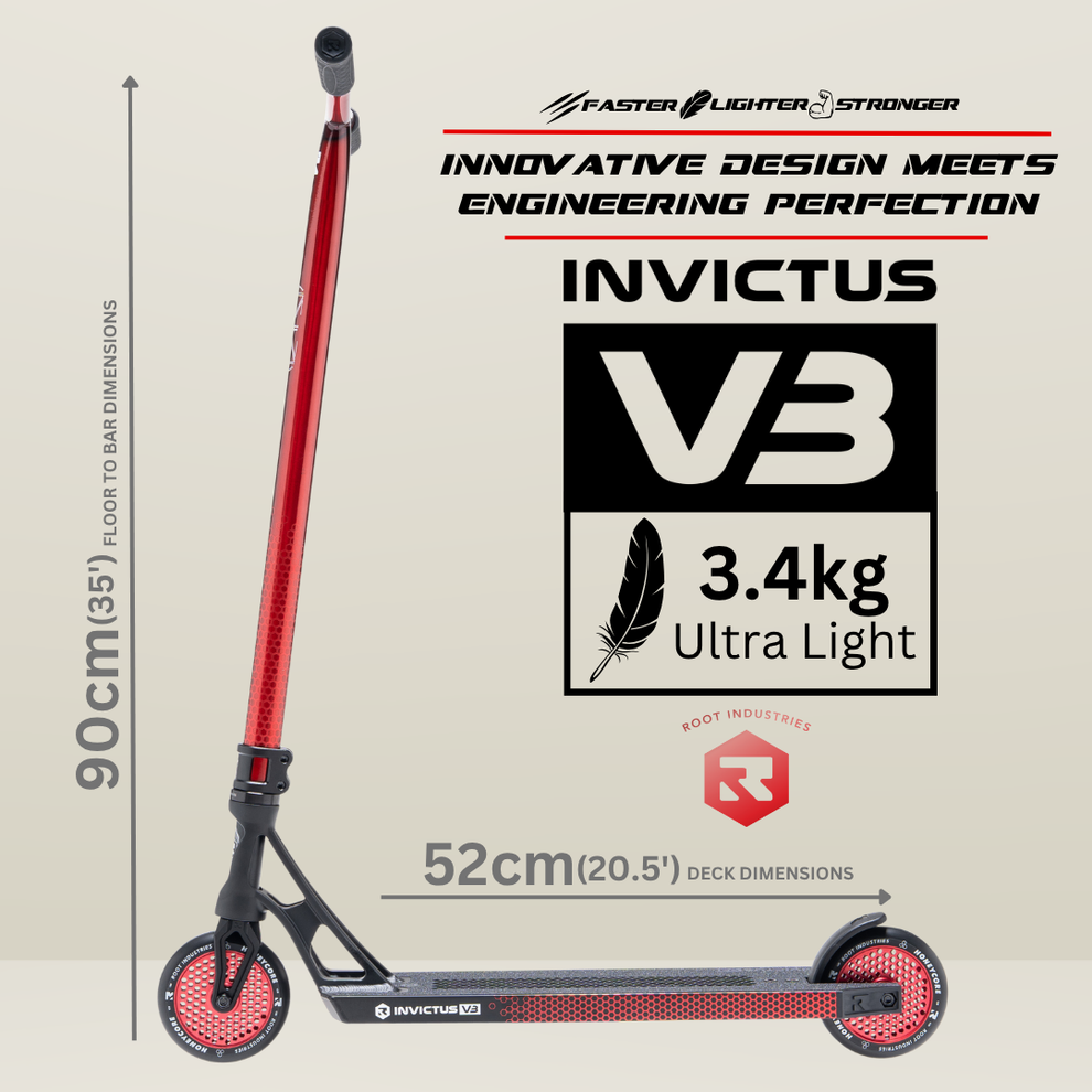 Root Industries Invictus v3 Pro Scooter - Burnt Red
